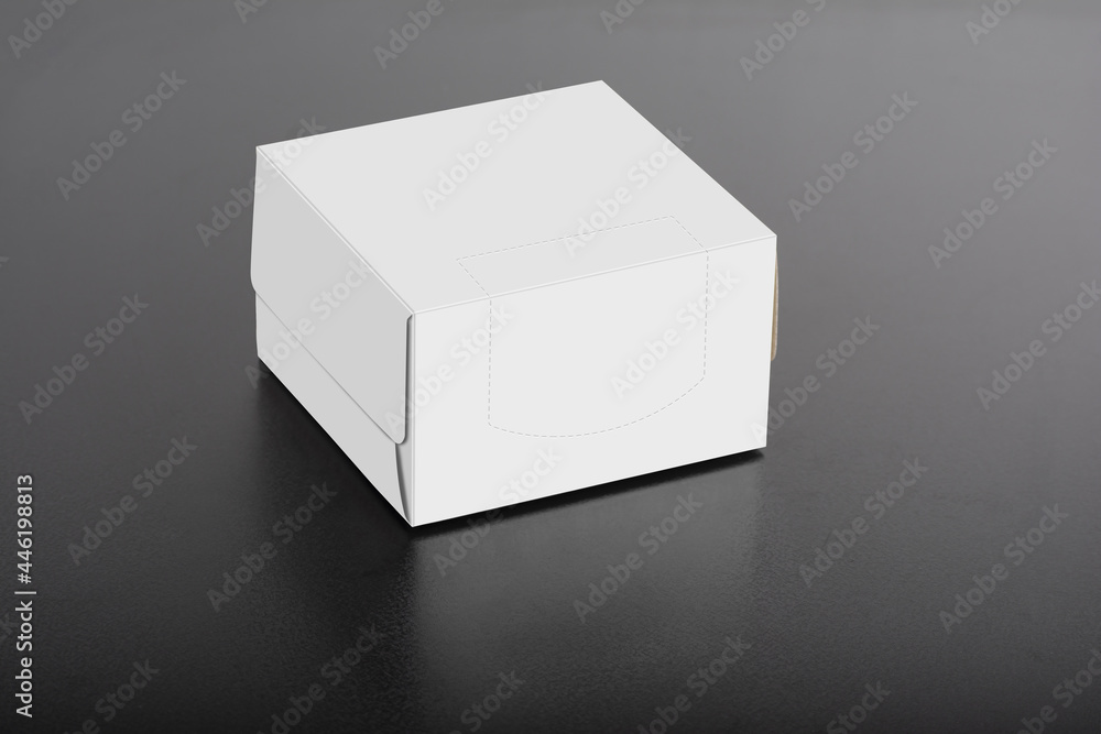 Cubical tissue box on gray background, editable mock-up series ready ...