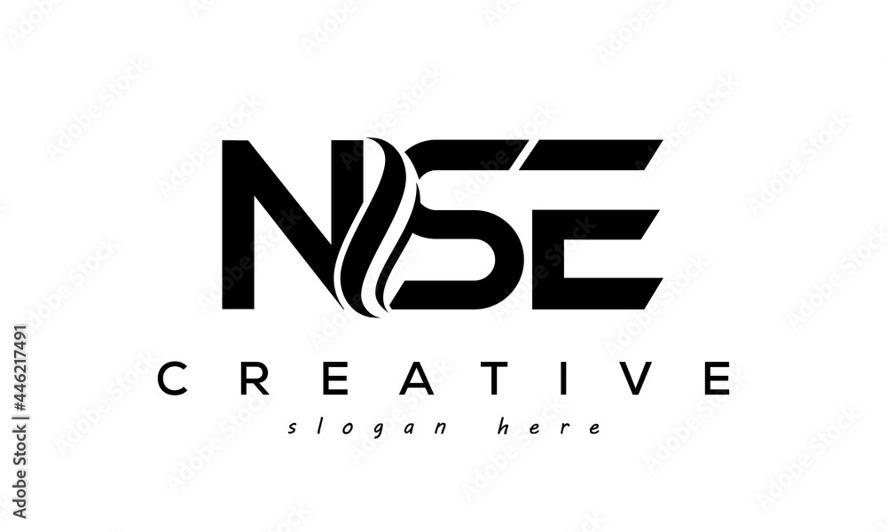 Letter NSE creative logo design vector Stock Vector | Adobe Stock