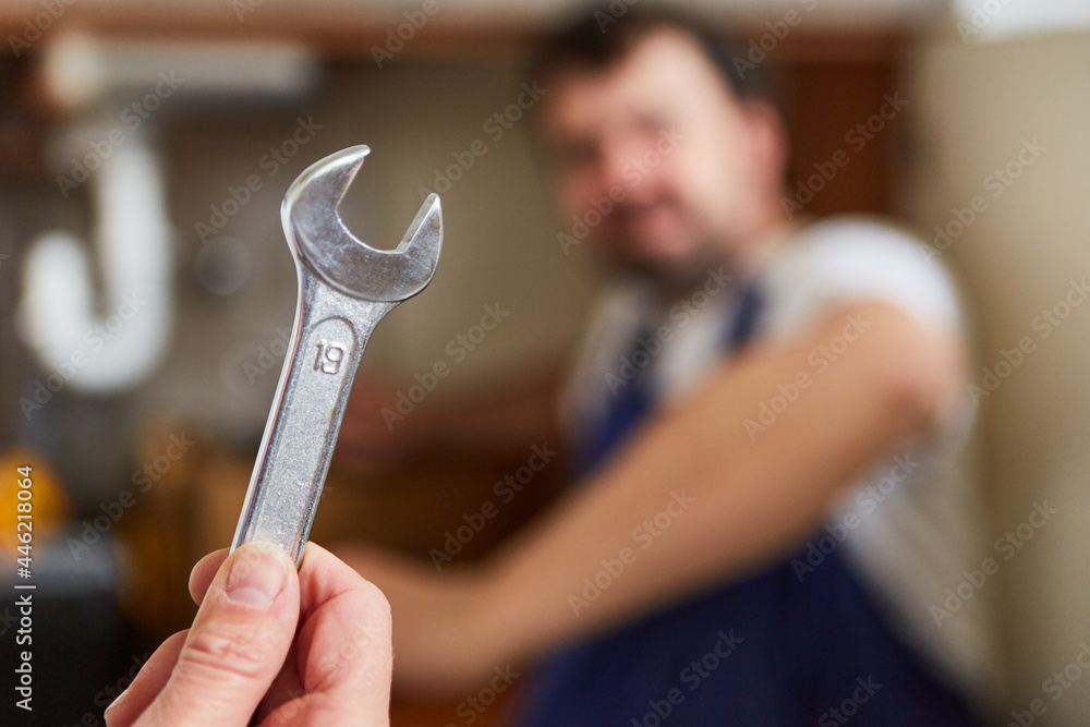 Wrench as a plumber's hand tool Stock Photo | Adobe Stock