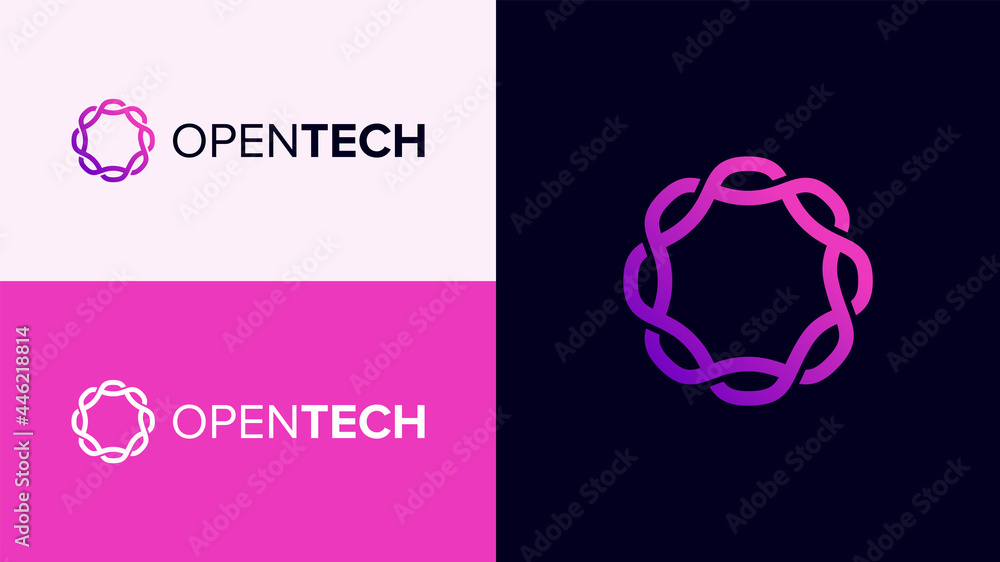 Modern Tech Logo Design Template. Futuristic Vector Logo Concept for ...