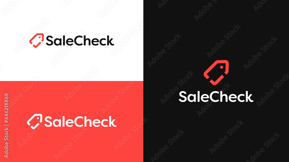 Sale Check Logo Design Concept. Logo Design Template for Sales ...