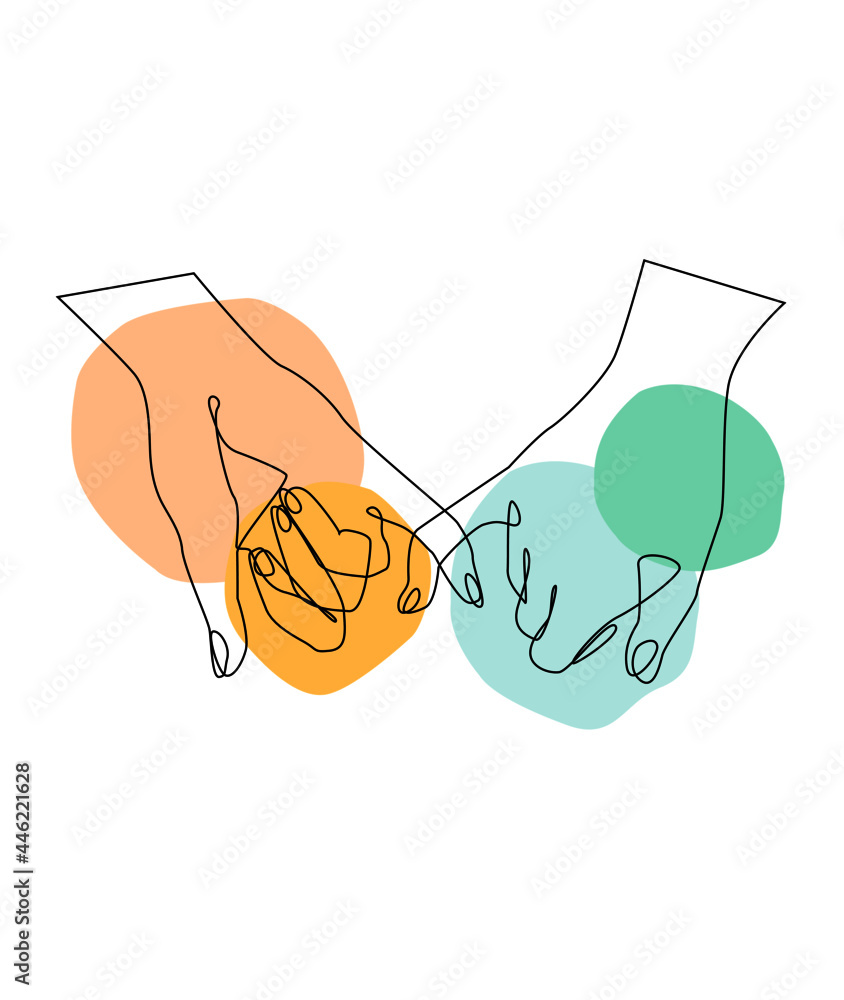 Name of artwork: "Hand number 10" One-line art. The charm of this piece ...