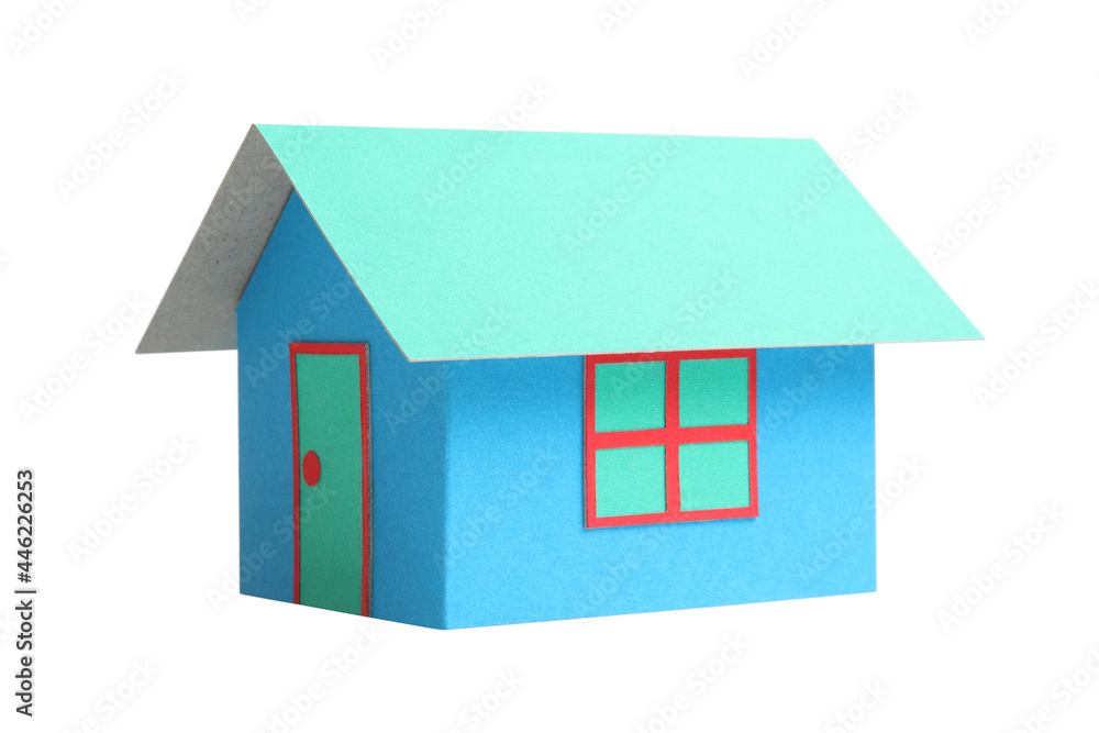 paper house isolated on white background Stock Photo | Adobe Stock