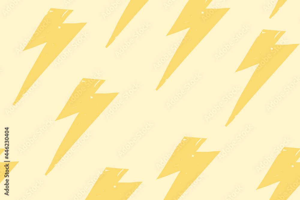 Thunder seamless pattern background vector in cute weather theme Stock ...