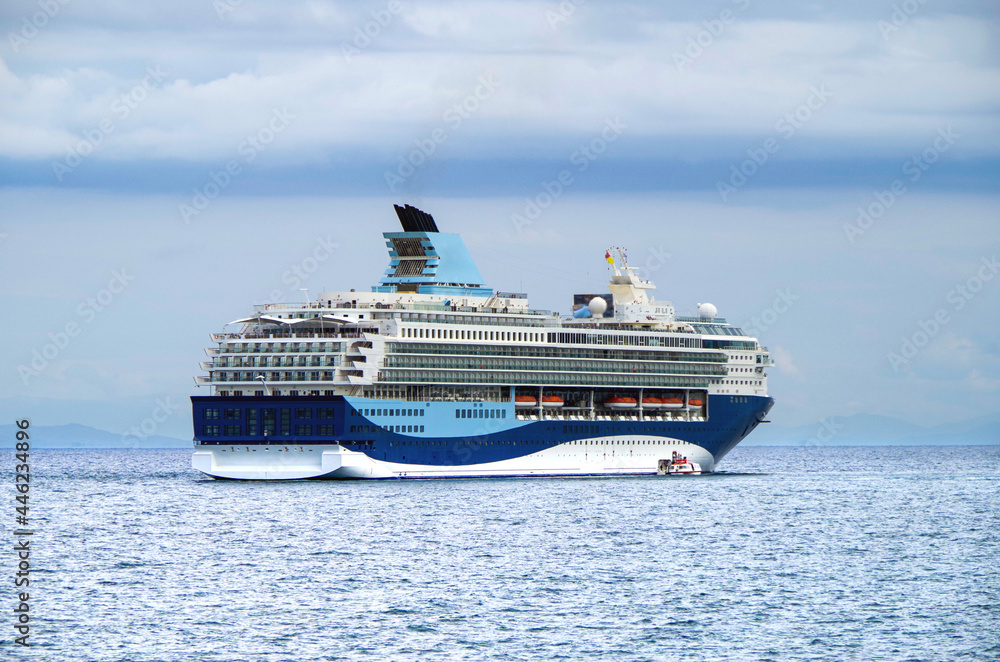 Modern Marella cruiseship cruise ship liner Explorer 2 anchoring ...