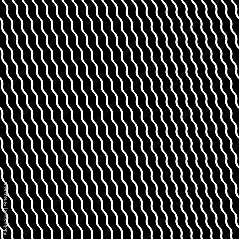 Wavy lines seamless pattern. Angled jagged stripes ornament. Linear ...
