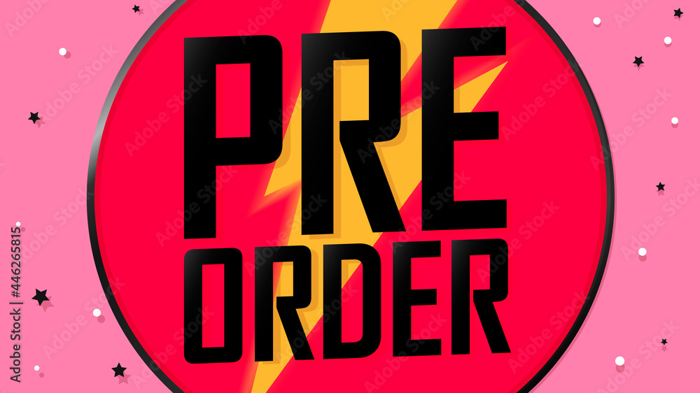 Pre-Order Sale, discount poster design template. Promotion banner for ...