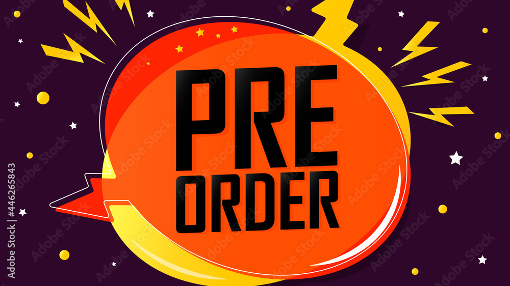 Pre-Order Sale, discount poster design template. Promotion banner for ...