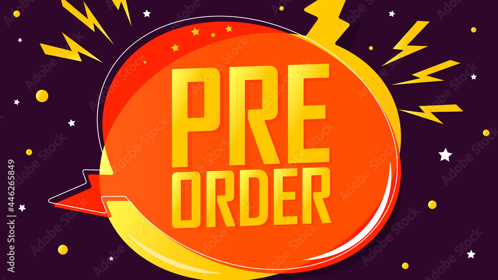 Pre-Order Sale, discount poster design template. Promotion banner for ...