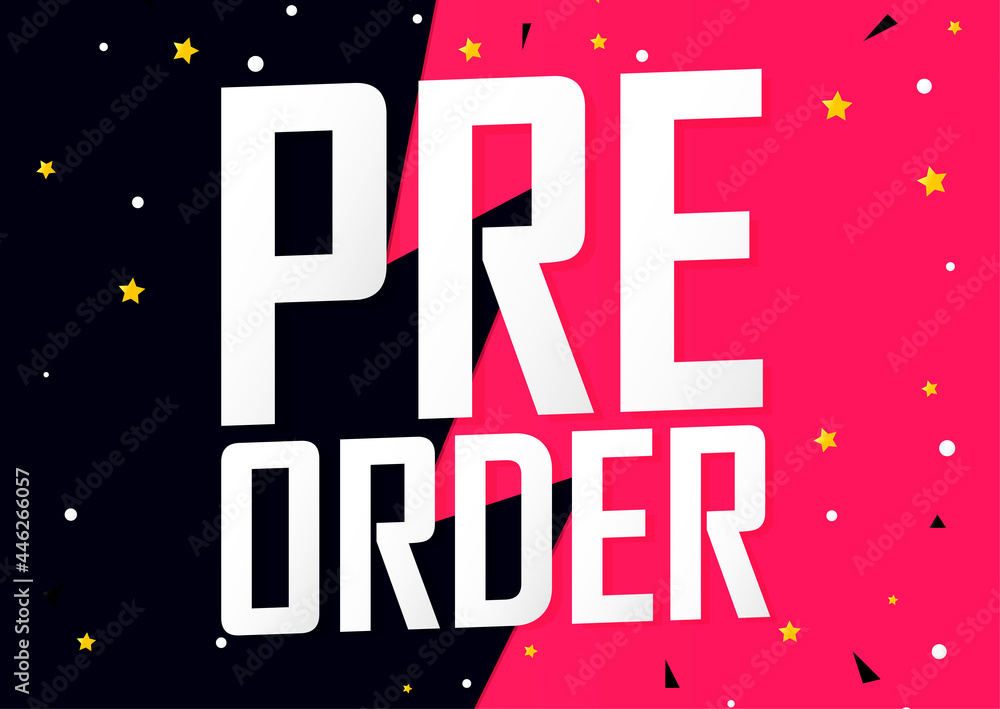 Pre-Order Sale, discount poster design template. Promotion banner for ...
