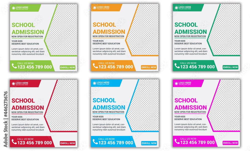 Back To School Social Media Template ,School Education Social Media ...