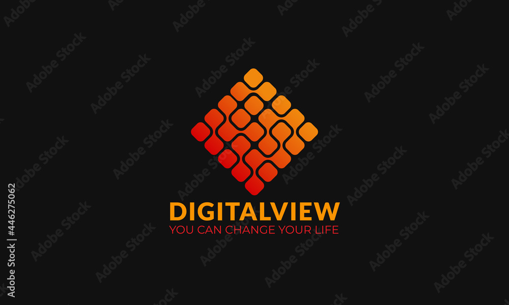 abstract fire color digital logo design for your brand | company ...