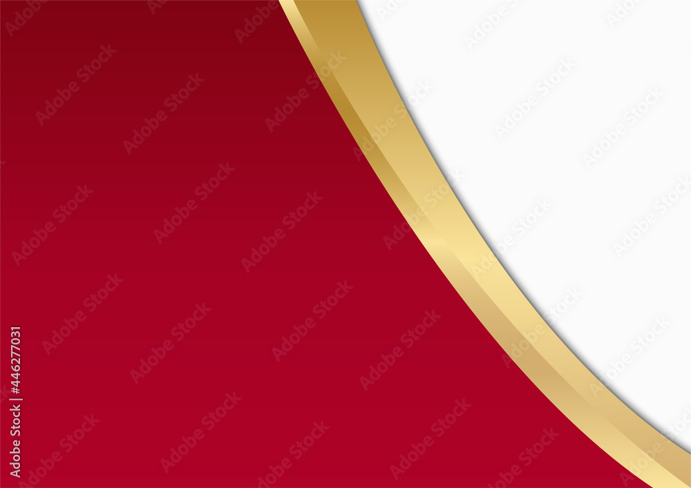 Vetor de Red gold minimal abstract presentation background with white ...