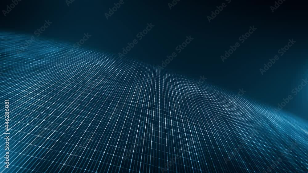 Abstract Hi-Tech Plexus Facets And Tiles Seamless Loop/ 4k animation of ...