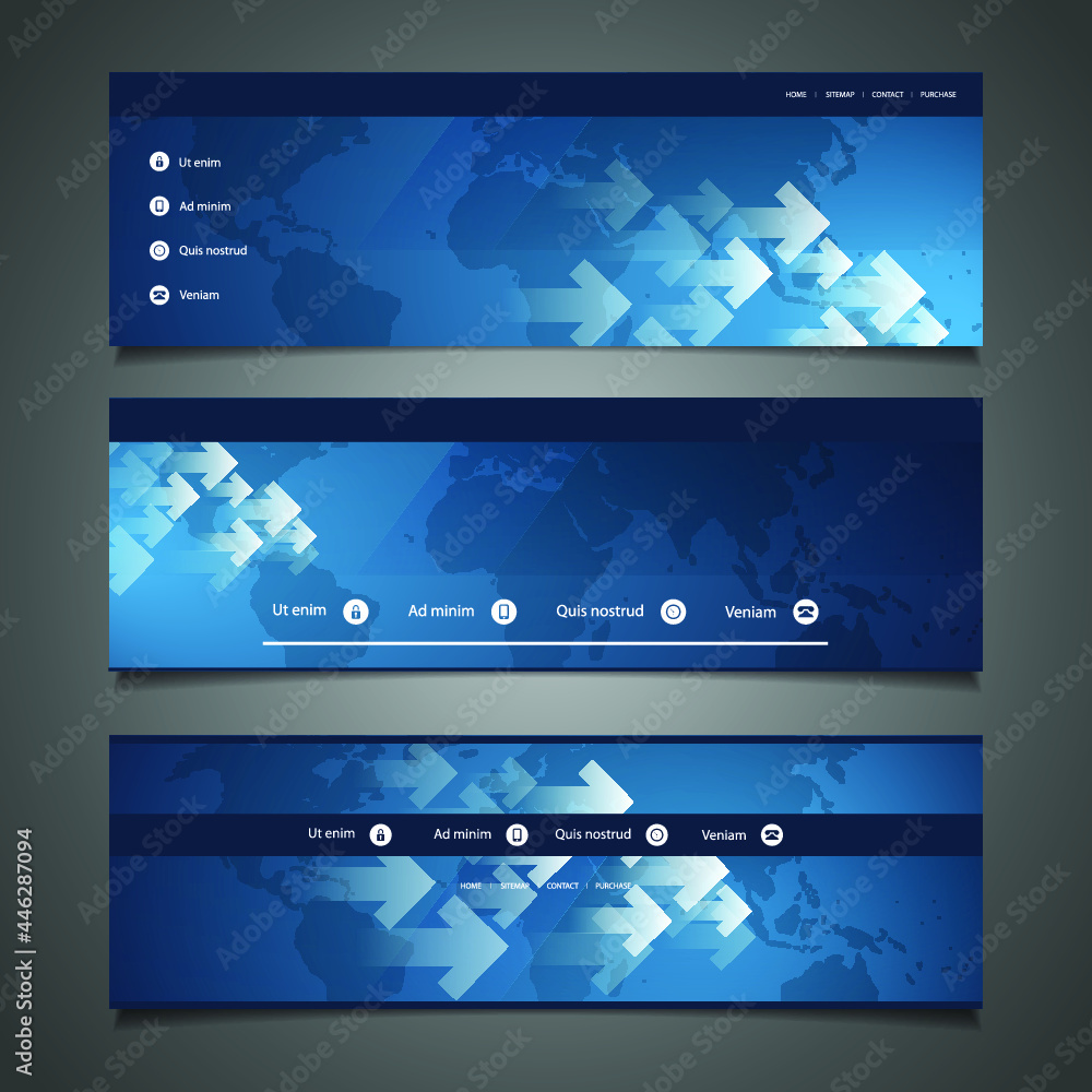 World maps and modern banners vector 04 Stock Vector | Adobe Stock