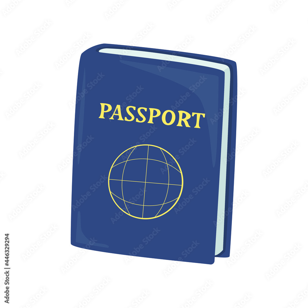 Passport Sign Emoji Icon Illustration. Identity Documentation Vector ...