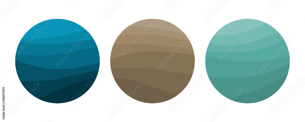 Vetor de Gradient soil and rock layers set. Subsurface cross section do ...