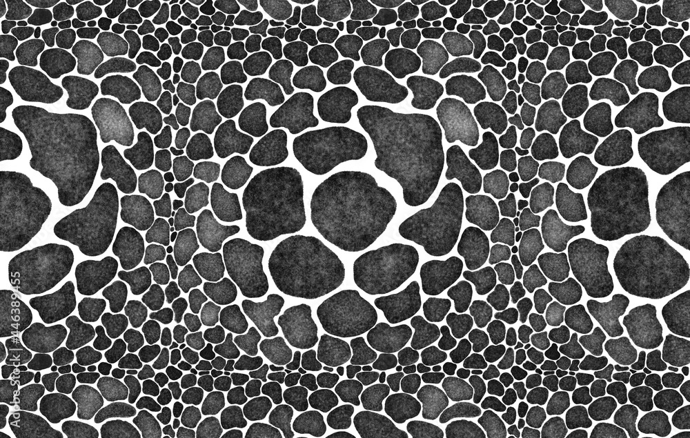 Smooth organic shapes in mosaic. Professional artwork. Abstract ...