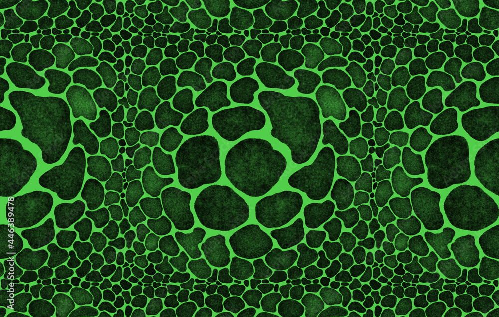 Smooth organic shapes in mosaic. Professional artwork. Abstract ...