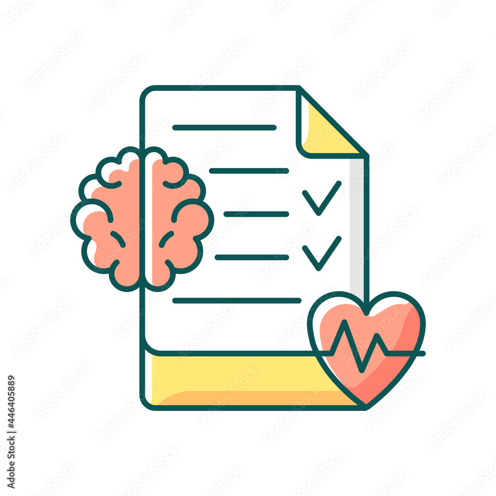 Mental health awareness RGB color icon. Defeating illness stigma ...