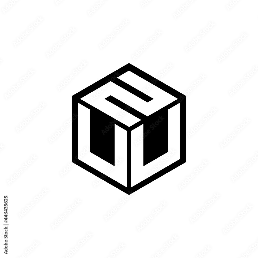 UUN letter logo design with white background in illustrator, vector ...