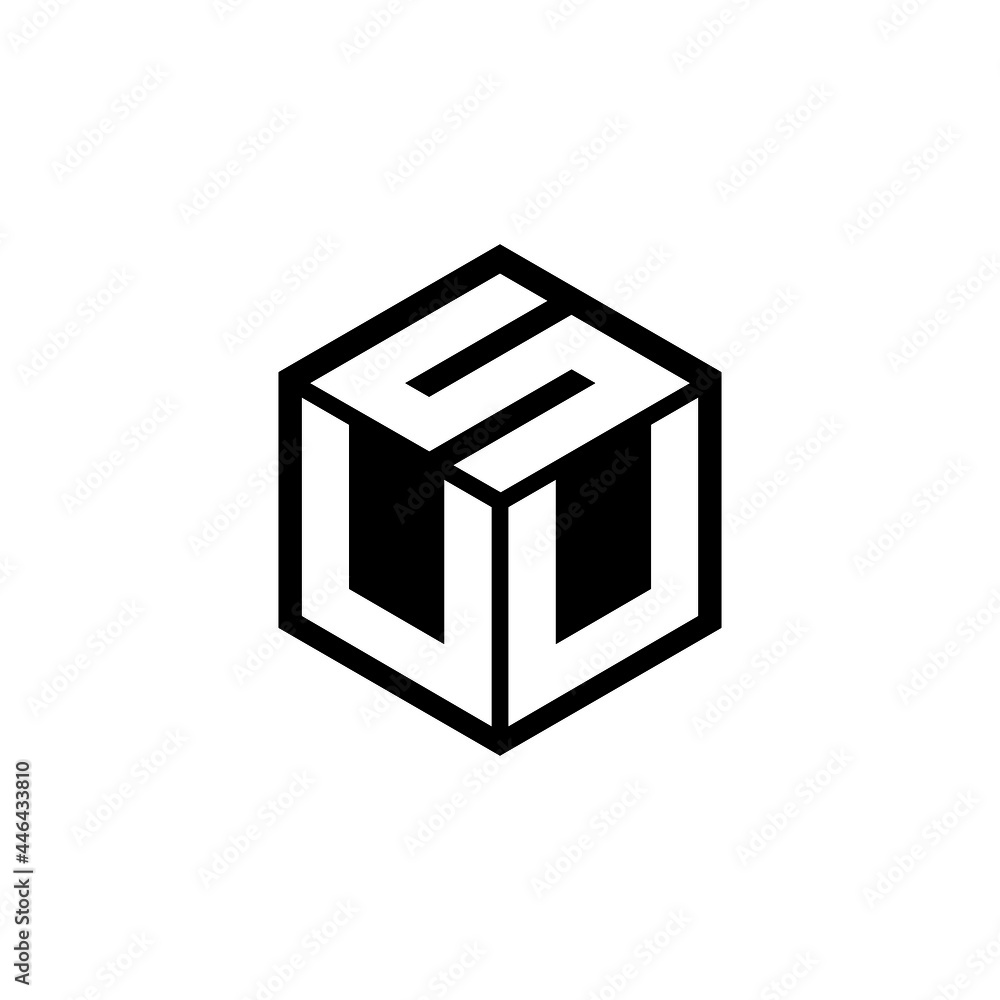 UUS letter logo design with white background in illustrator, vector ...
