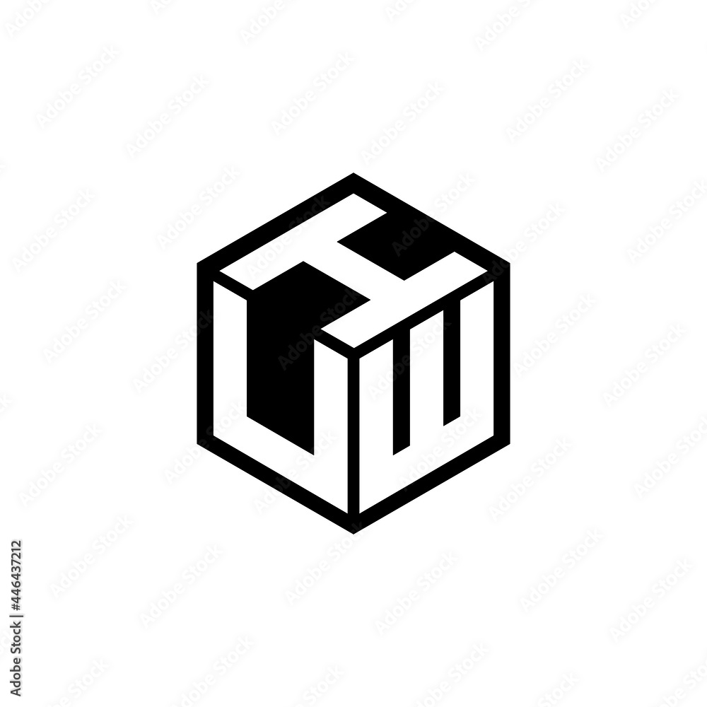 UWI letter logo design with white background in illustrator, vector ...