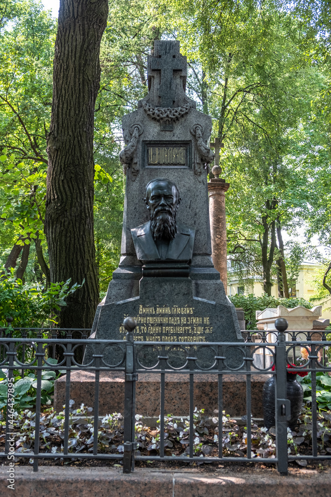 Necropolis at the Alexander Nevsky Lavra in St. Petersburg, Russia ...