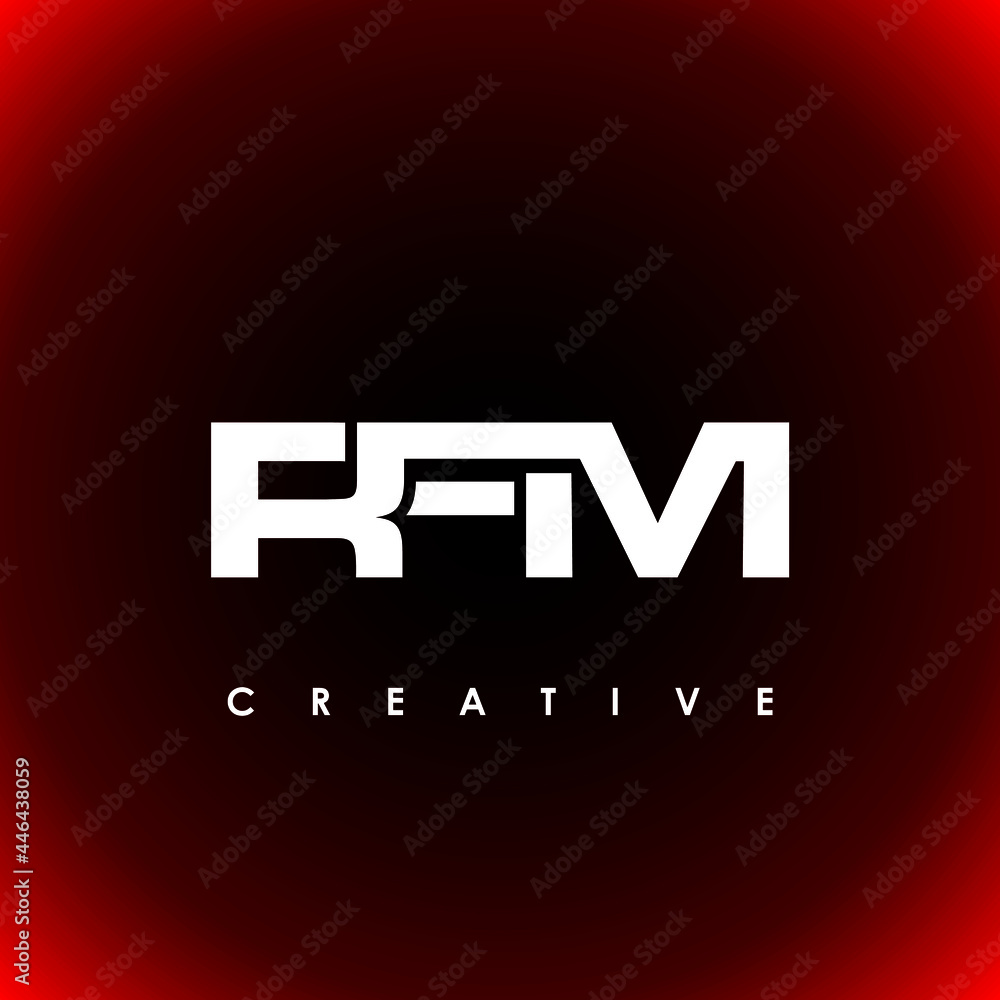 RFM Letter Initial Logo Design Template Vector Illustration Stock ...