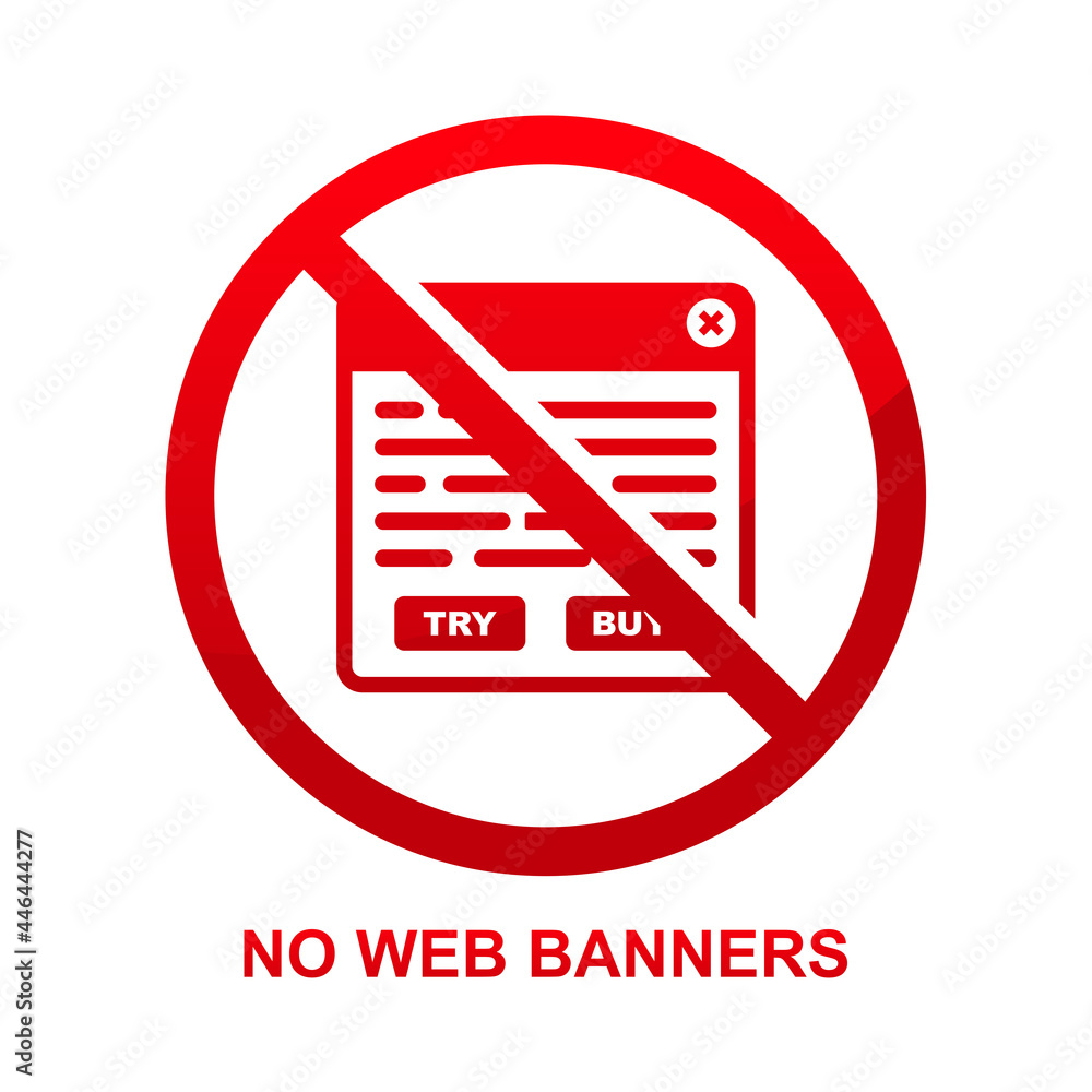 No web banners sign isolated on white background vector illustration ...