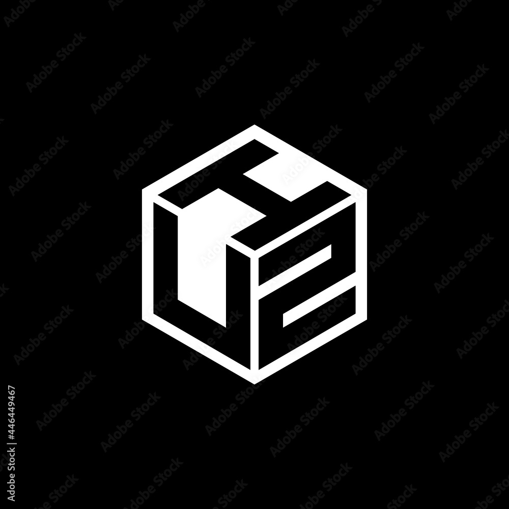 Vecteur Stock UZI letter logo design with black background in ...