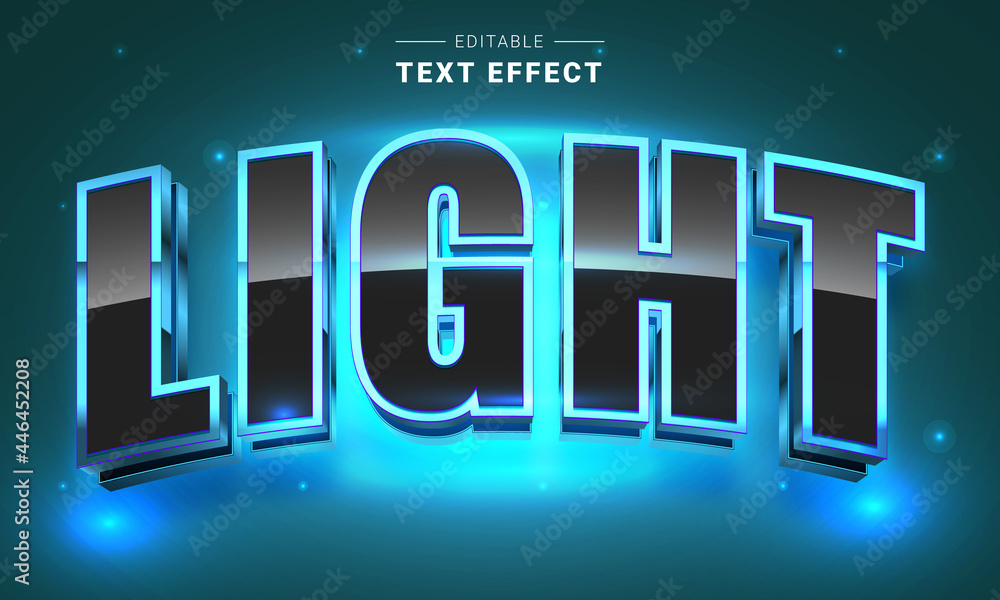 Editable 3D Golden Metal Text Effect Stock Vector | Adobe Stock