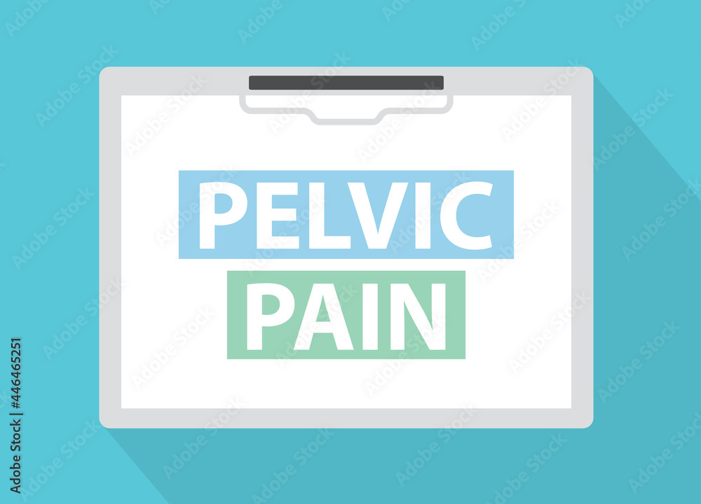 pelvic pain written on clipboard- vector illustration Stock Vector ...