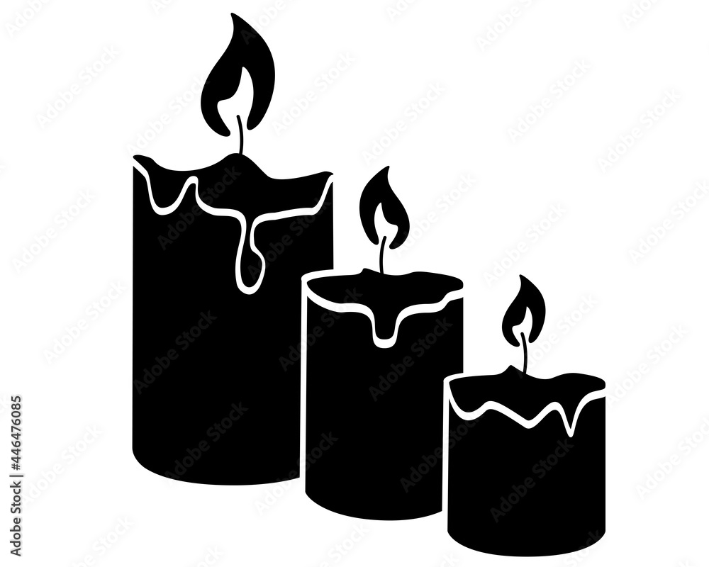 Candles are a sign for identity, a symbol. Three candles of different ...