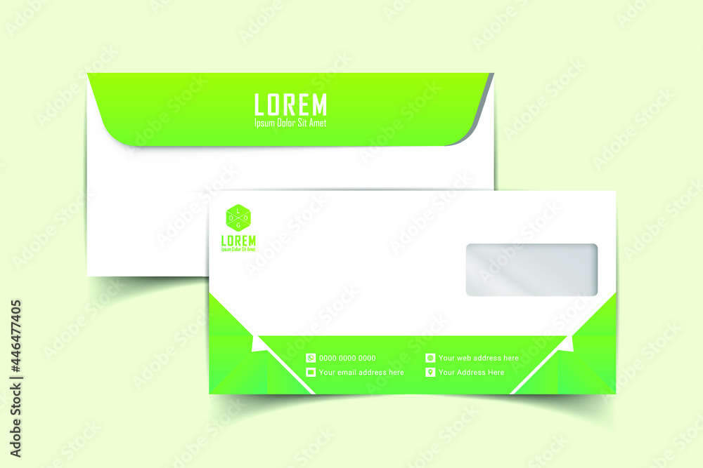DL Envelope template front and back view. Template for advertising ...