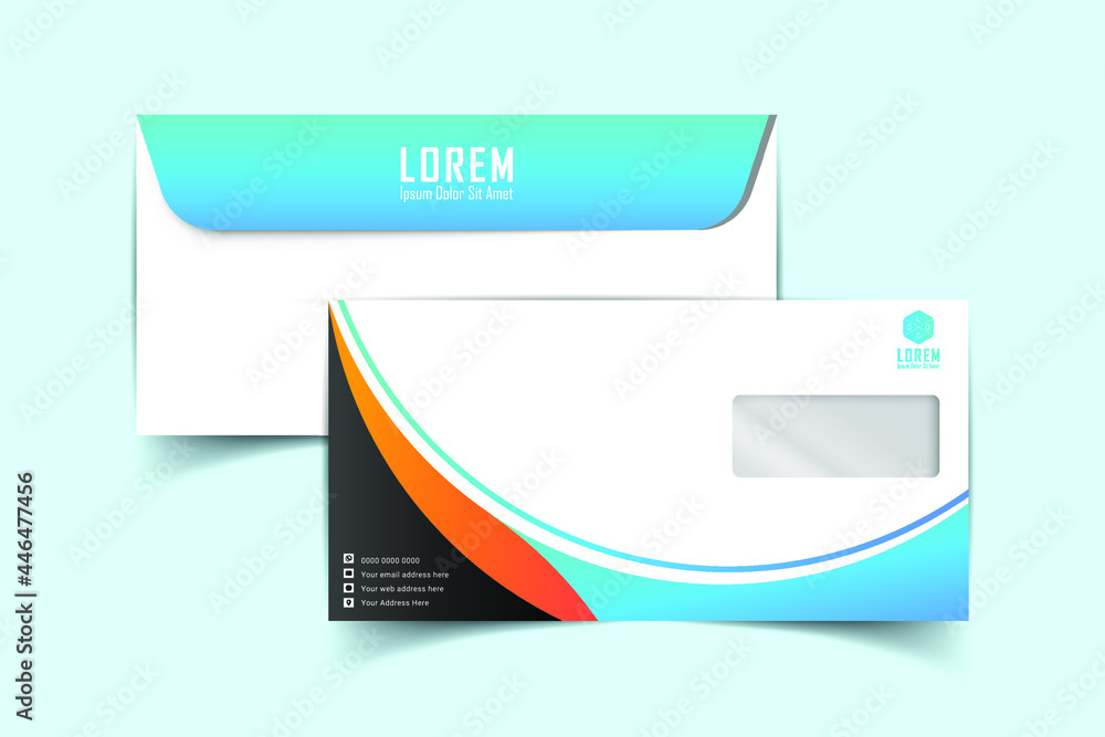 DL Envelope template front and back view. Template for advertising ...