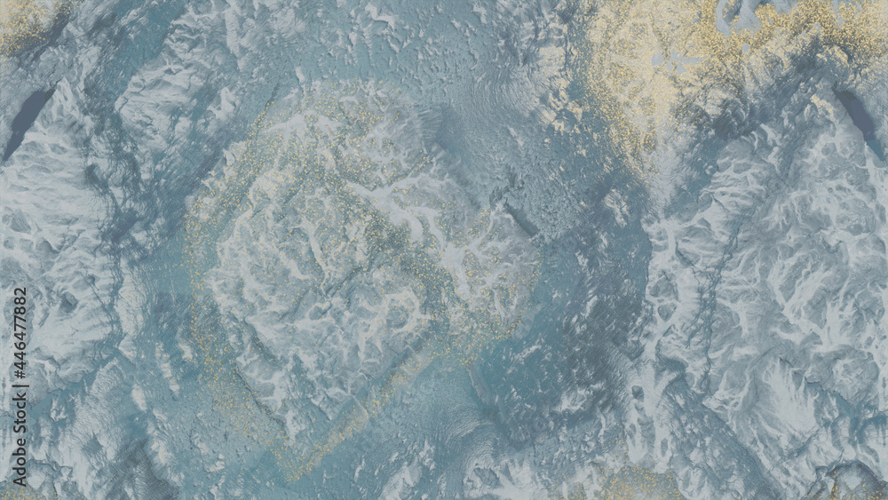 Grey and Pale Blue Abstract Art. Contemporary Artwork with Marble ...