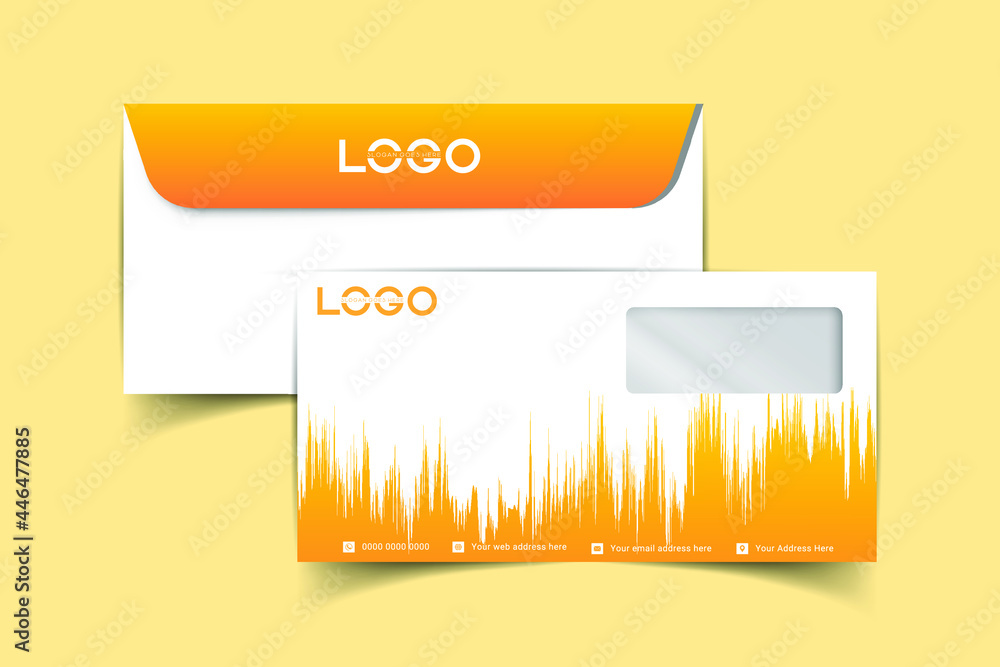 DL Envelope template front and back view. Template for advertising ...