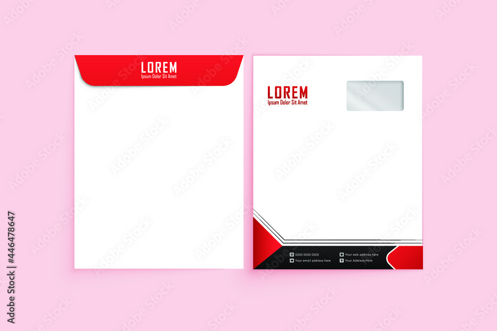 A4 Envelope template. Print ready template. C4 business Envelope ...