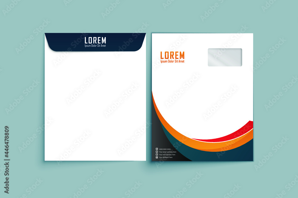 A4 Envelope template. Print ready template. C4 business Envelope ...