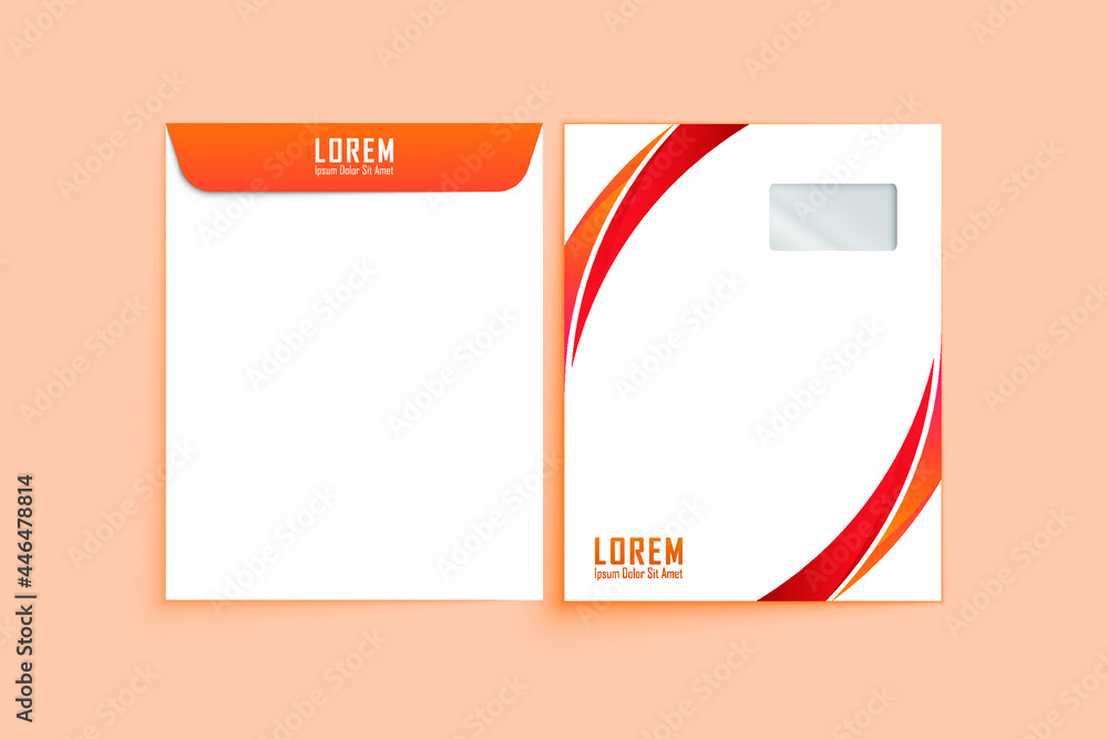 A4 Envelope template. Print ready template. C4 business Envelope ...