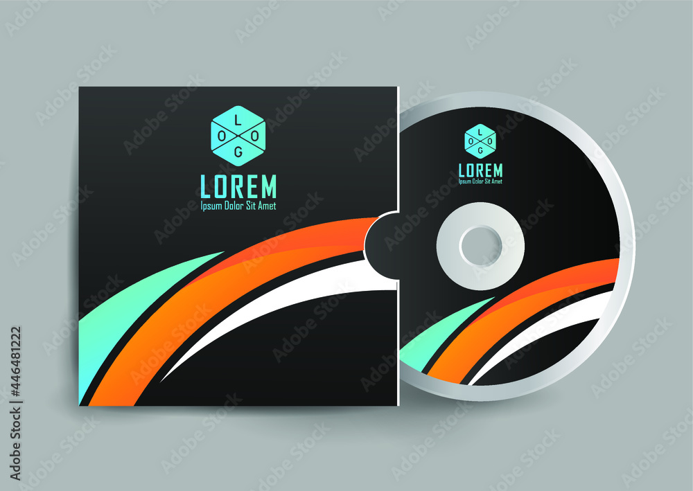 CD disk and Box label design. cd and DVD disc label design template, cd ...