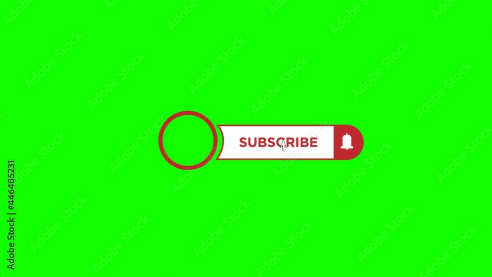 Subscribe Button Pop Up Bell Notification and Mouse Click Animation ...