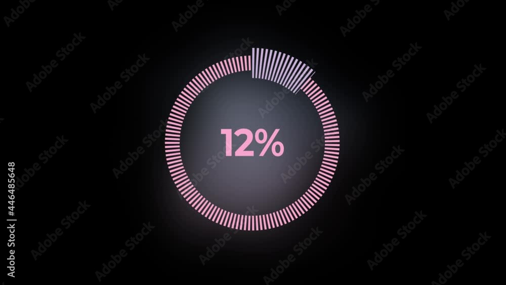 Animation purple loading bar with Alpha channel. 0-75 percent. Loading ...