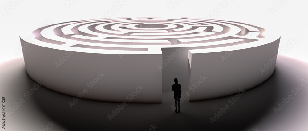 a confusing complex maze (3d rendering) Stock Illustration | Adobe Stock