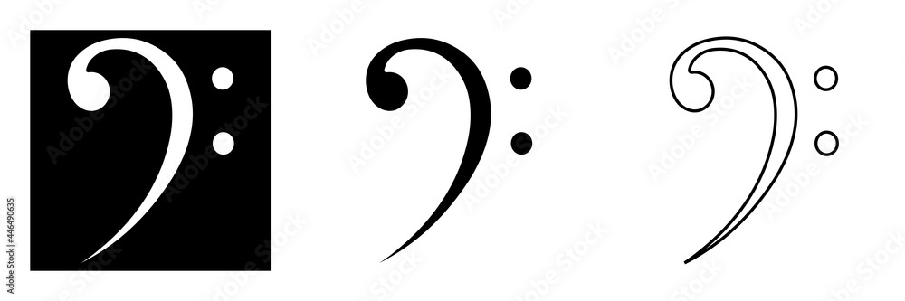 Bass clef vector vector Stock Vector | Adobe Stock