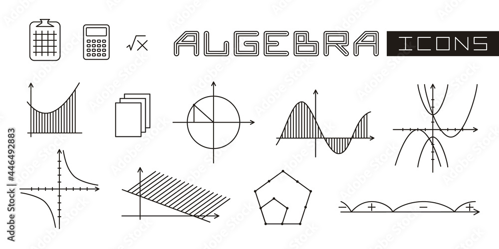 Vetor de A set of linear isolated elements for algebra. Algebraic ...