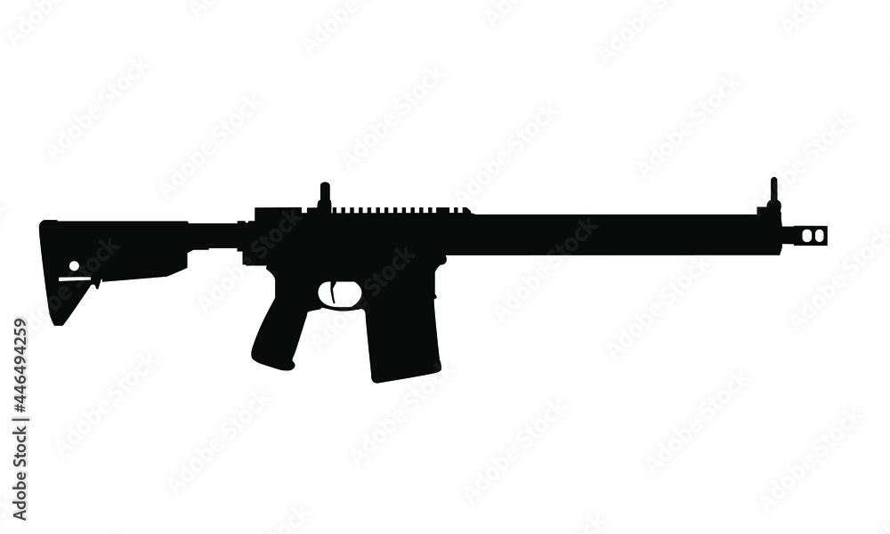 AR15 Springfield Armory Saint-Victor Gun Silhouette Stock Vector ...