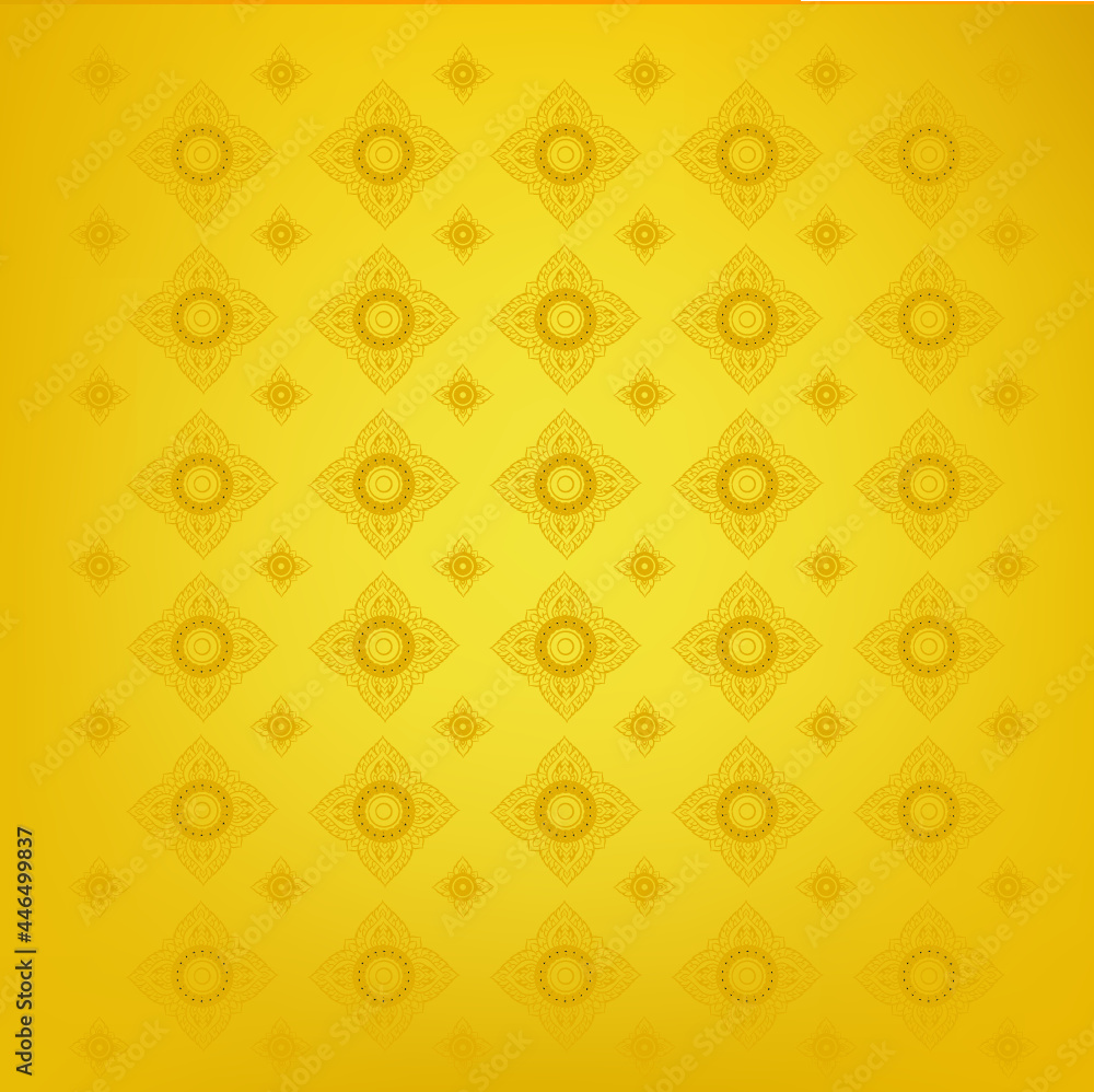 Picture thai pattern supreme gold background Stock Vector | Adobe Stock