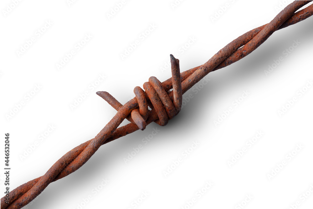 Rusty Barb Wire - soft shadow, high contrast, texture, detailed, macro ...